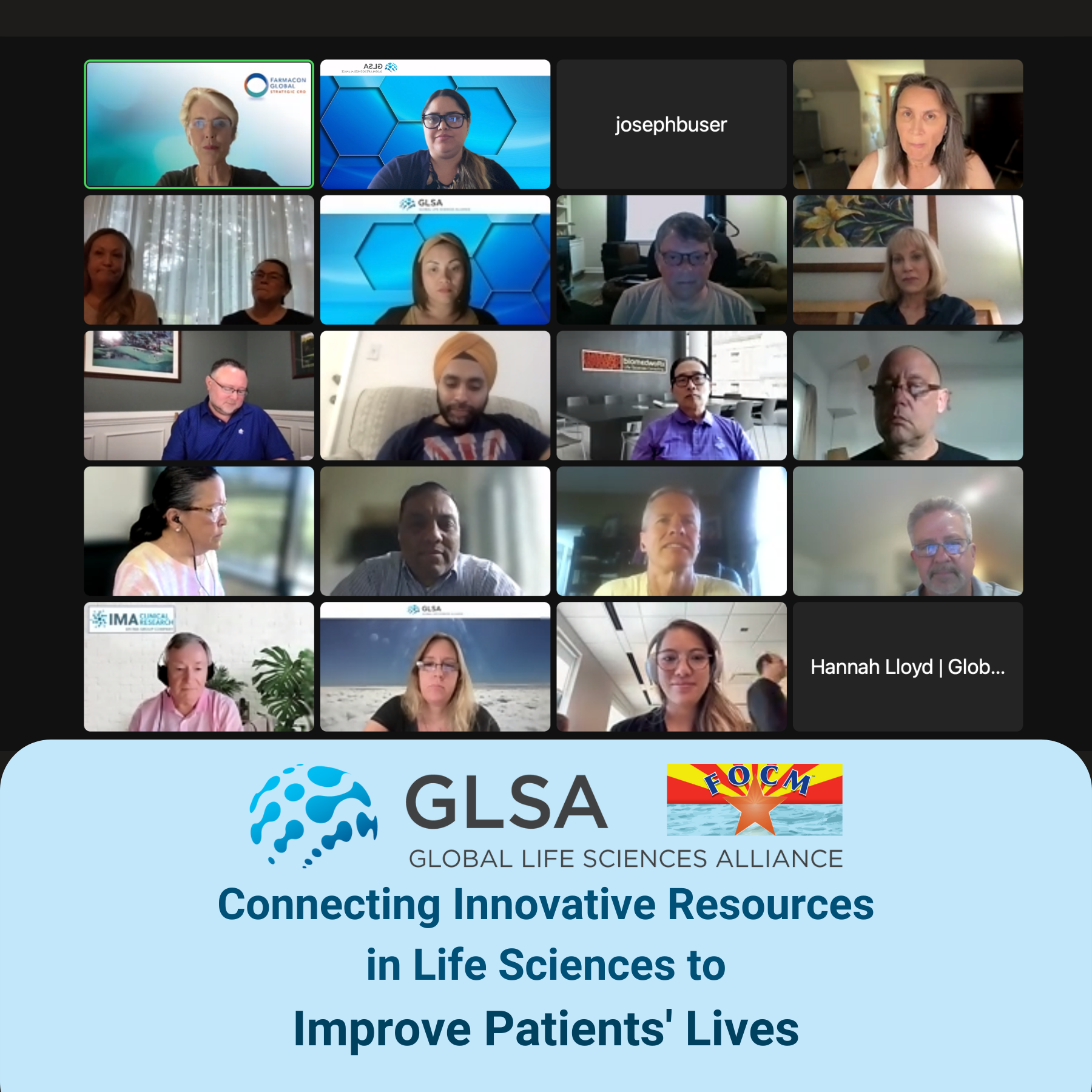 July 2022 GLSA | FOCM Monthly Event - Global Life Sciences Alliance